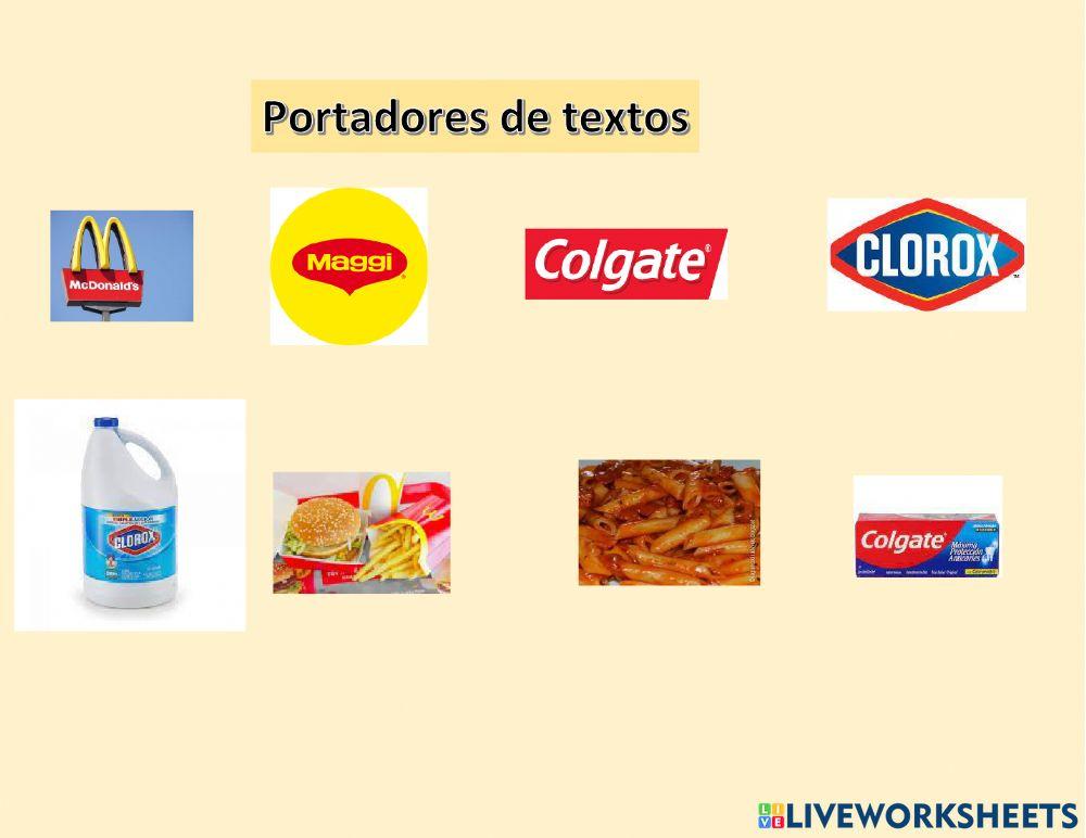 Portadores de textos interactive worksheet | Live Worksheets