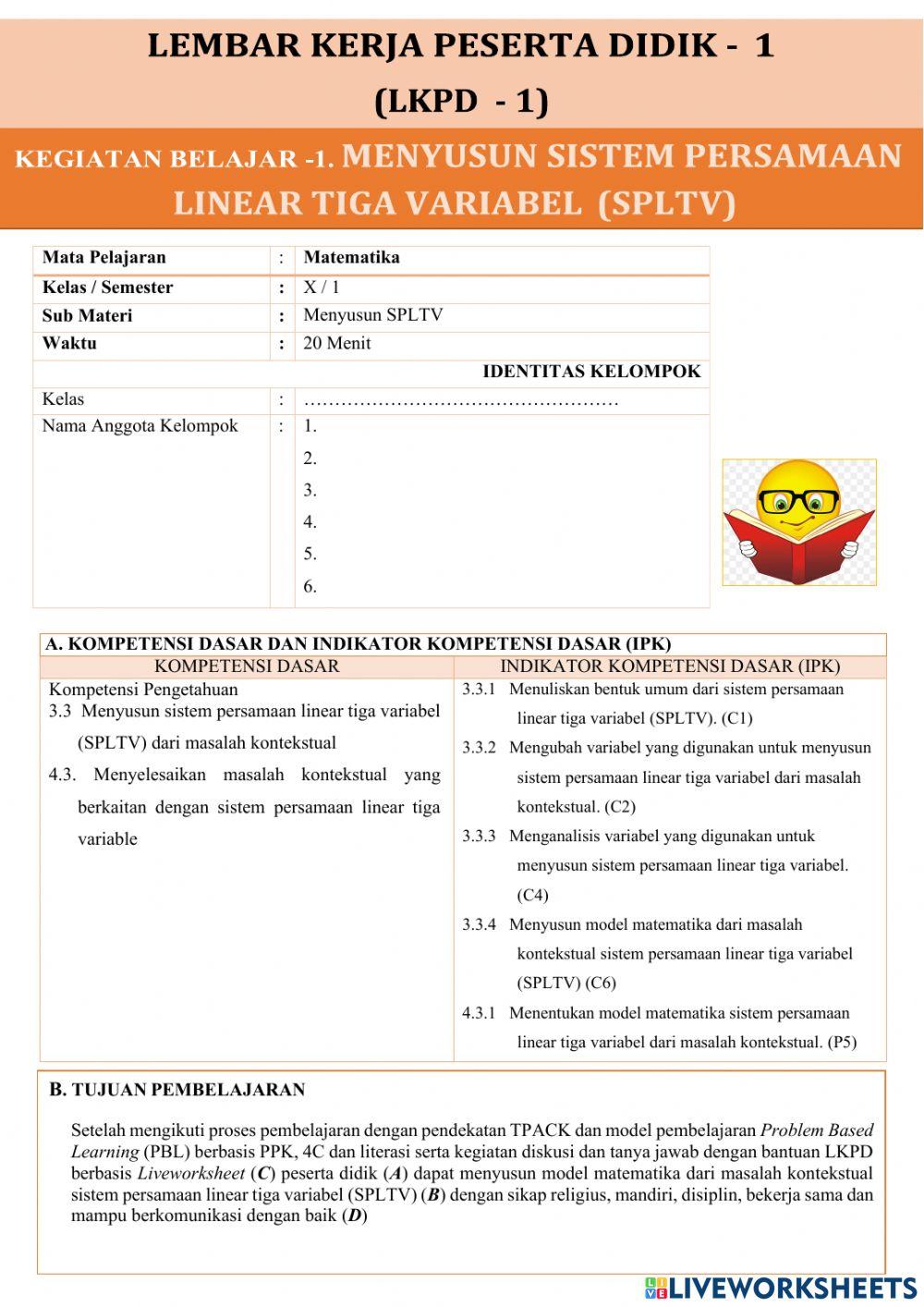 Spltv free online exercise | Live Worksheets