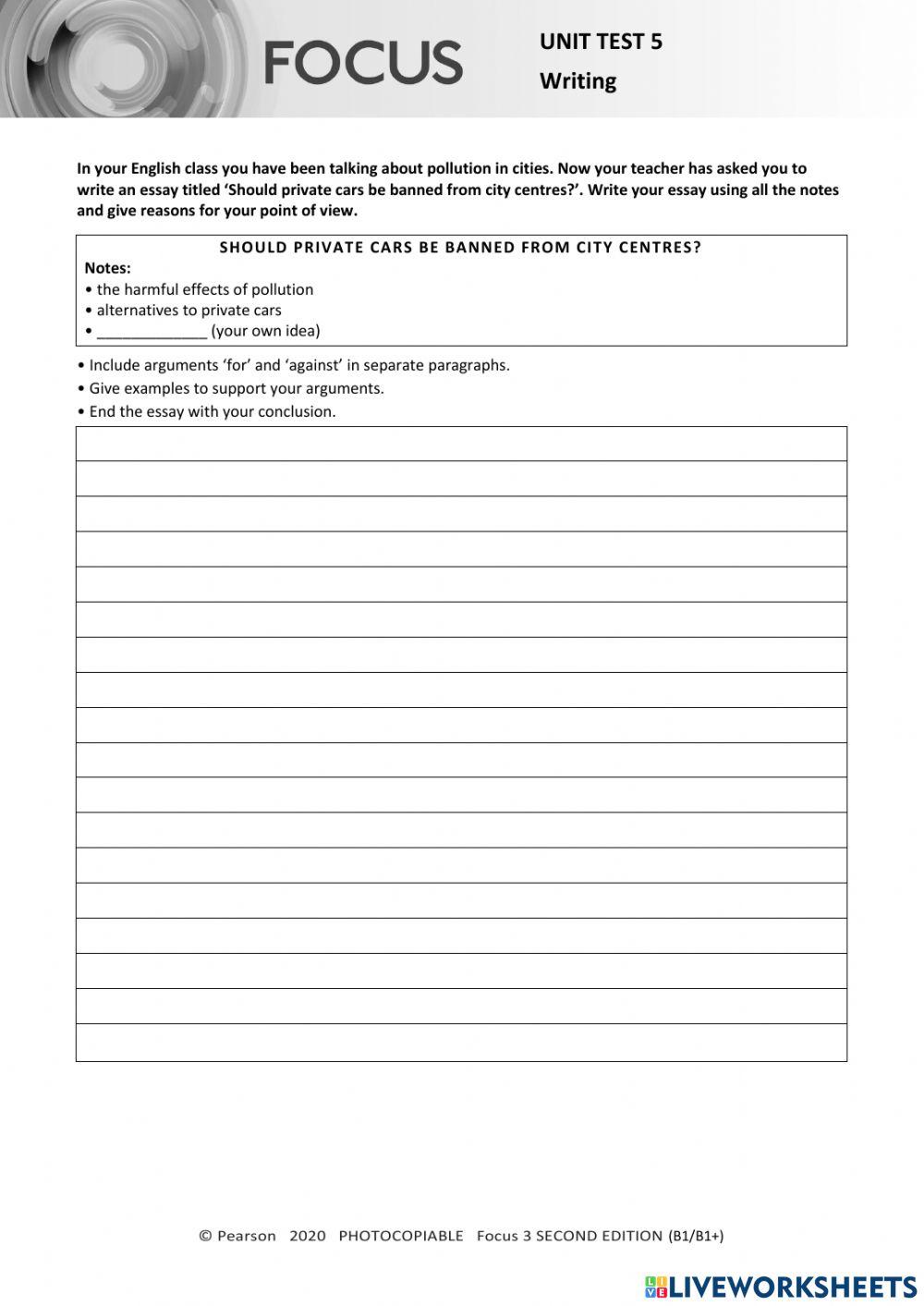 Writing essay | Free Interactive Worksheets | 6906689