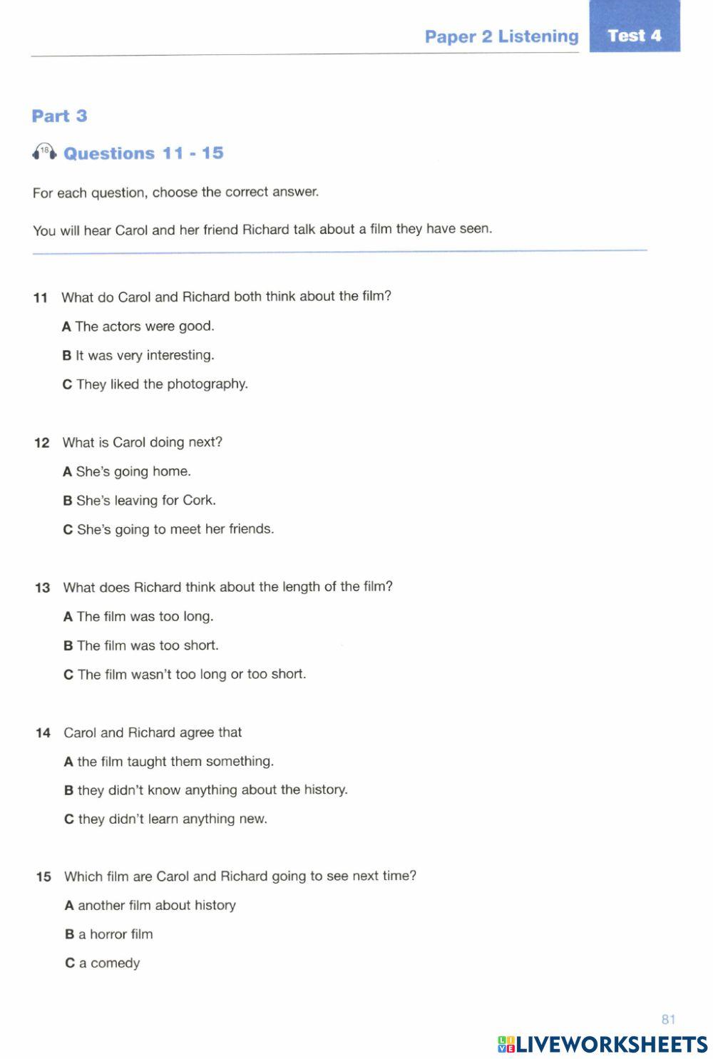 Ket Test 4 Listening Part 3 4061757 Viet Tien Le ket-test-4-listening-part-3-4061757-viet-tien-le