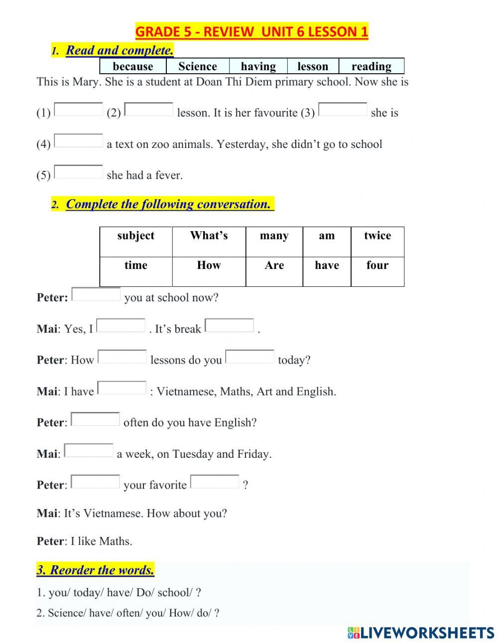 2177058 | G5-u6 l1 listening | luavu | LiveWorksheets