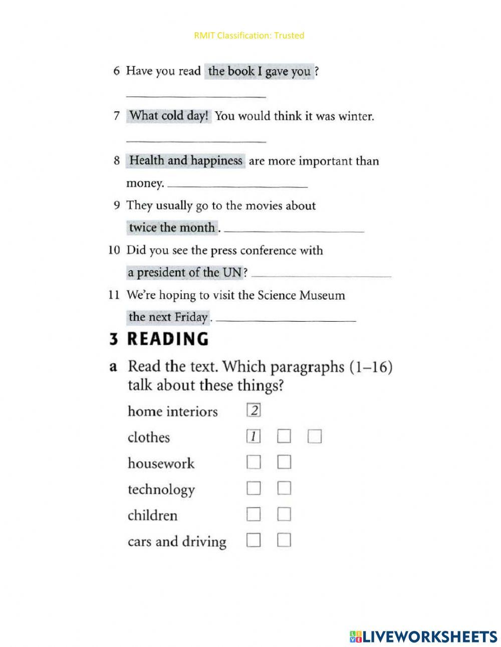 5B Intermediate worksheet | Live Worksheets