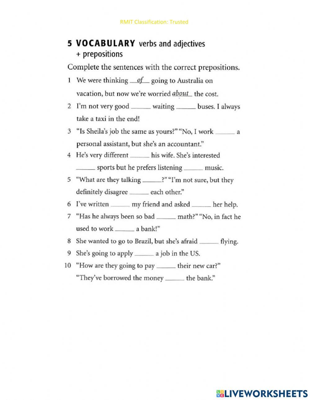 5B Intermediate worksheet | Live Worksheets