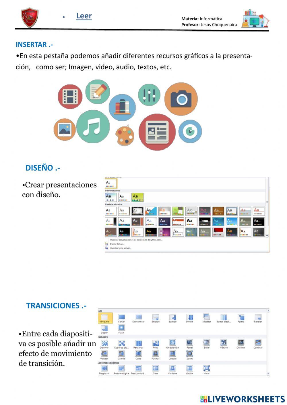 Herramientas de… | Free Interactive Worksheets | 2177545