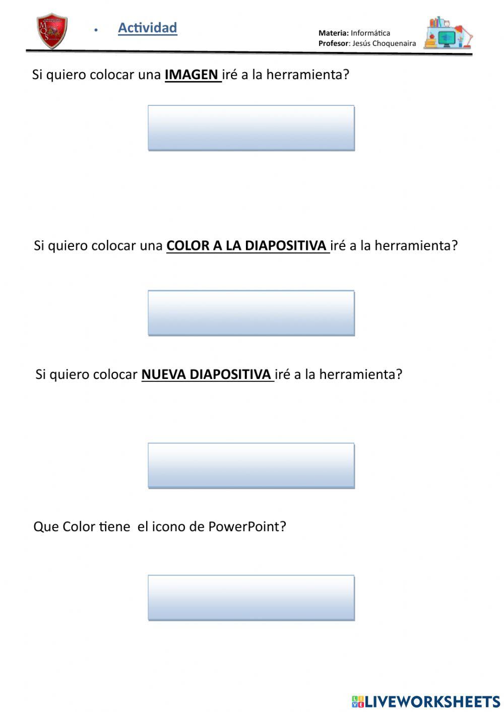Herramientas de… | Free Interactive Worksheets | 2177545