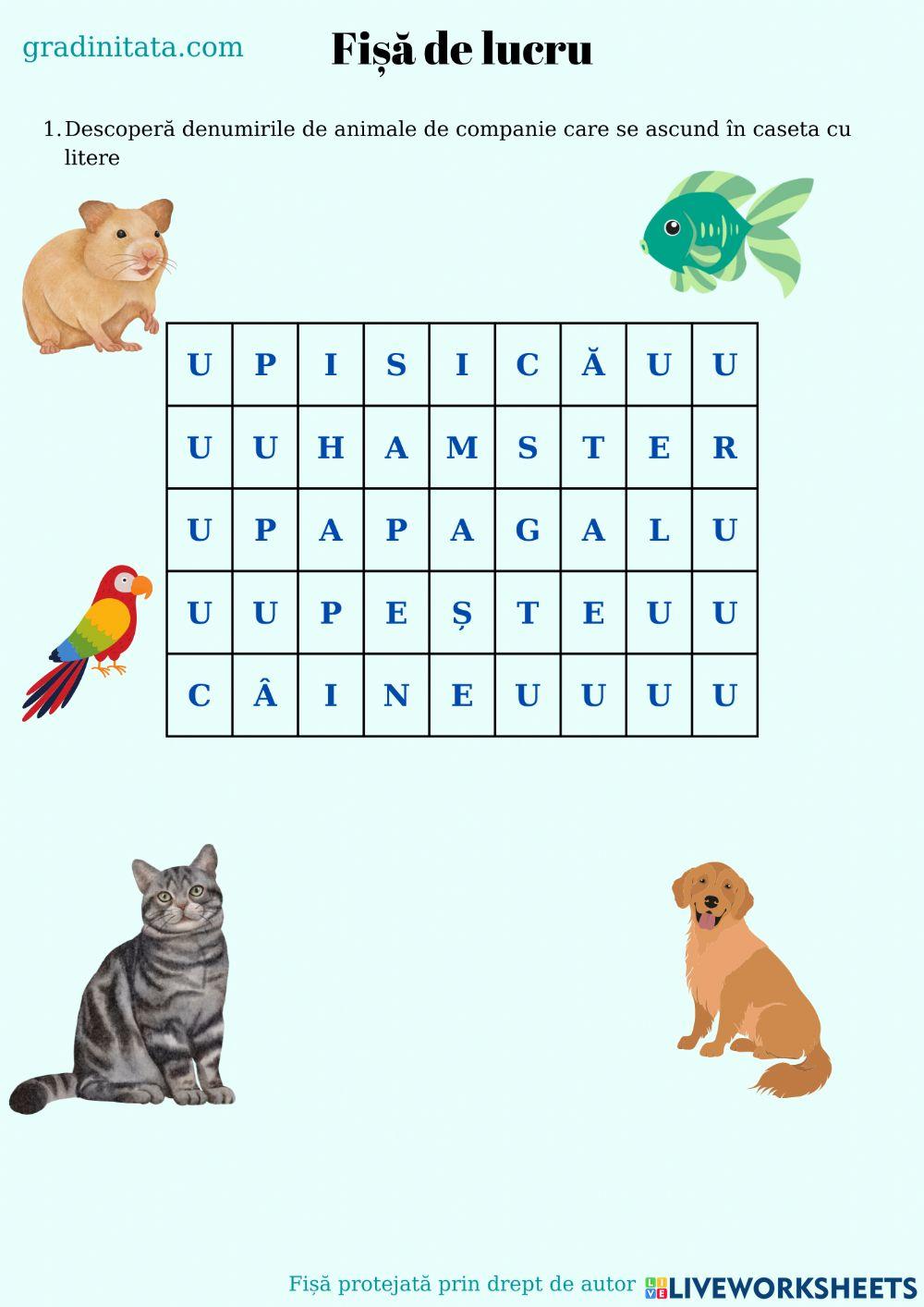 Animale-rebus worksheet | Live Worksheets