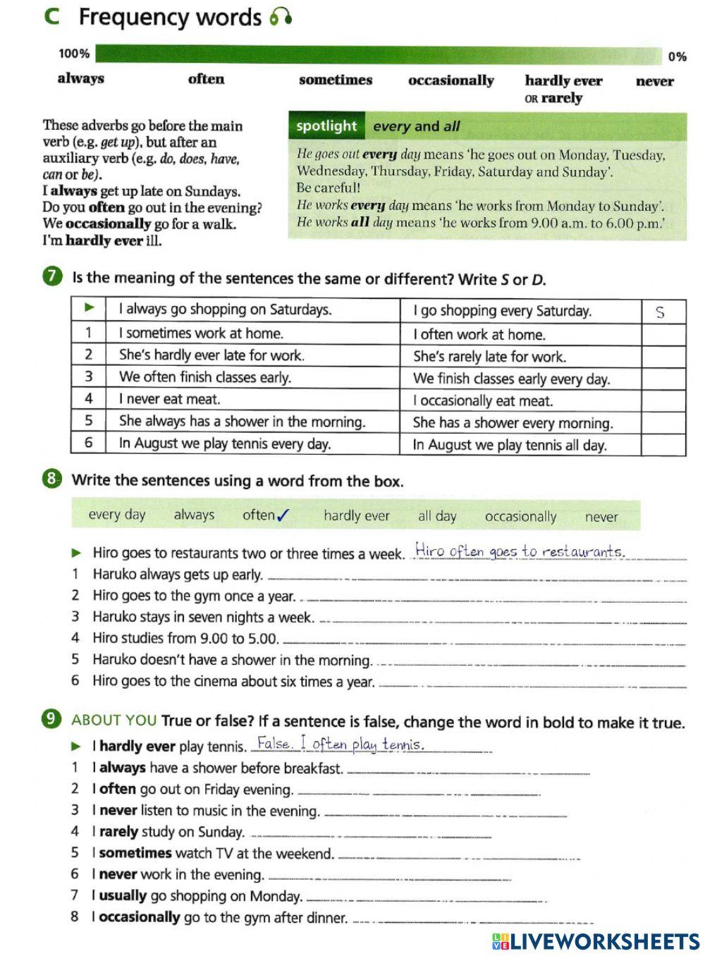 Basic Vocabulary-17 Routine 2178805 | Zoriana Polenok