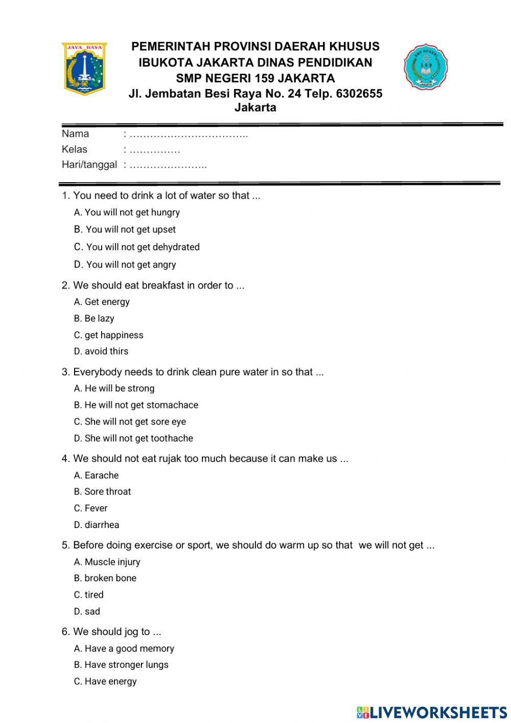 Soal ph 3 worksheet | Live Worksheets