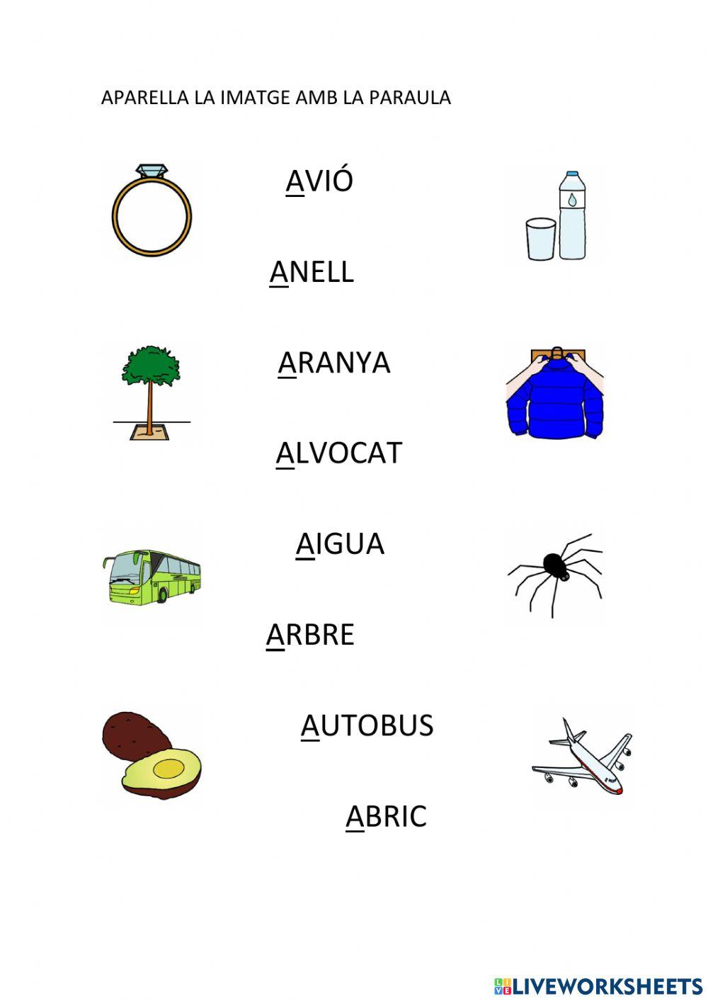 Vocal A online activity for infantil | Live Worksheets