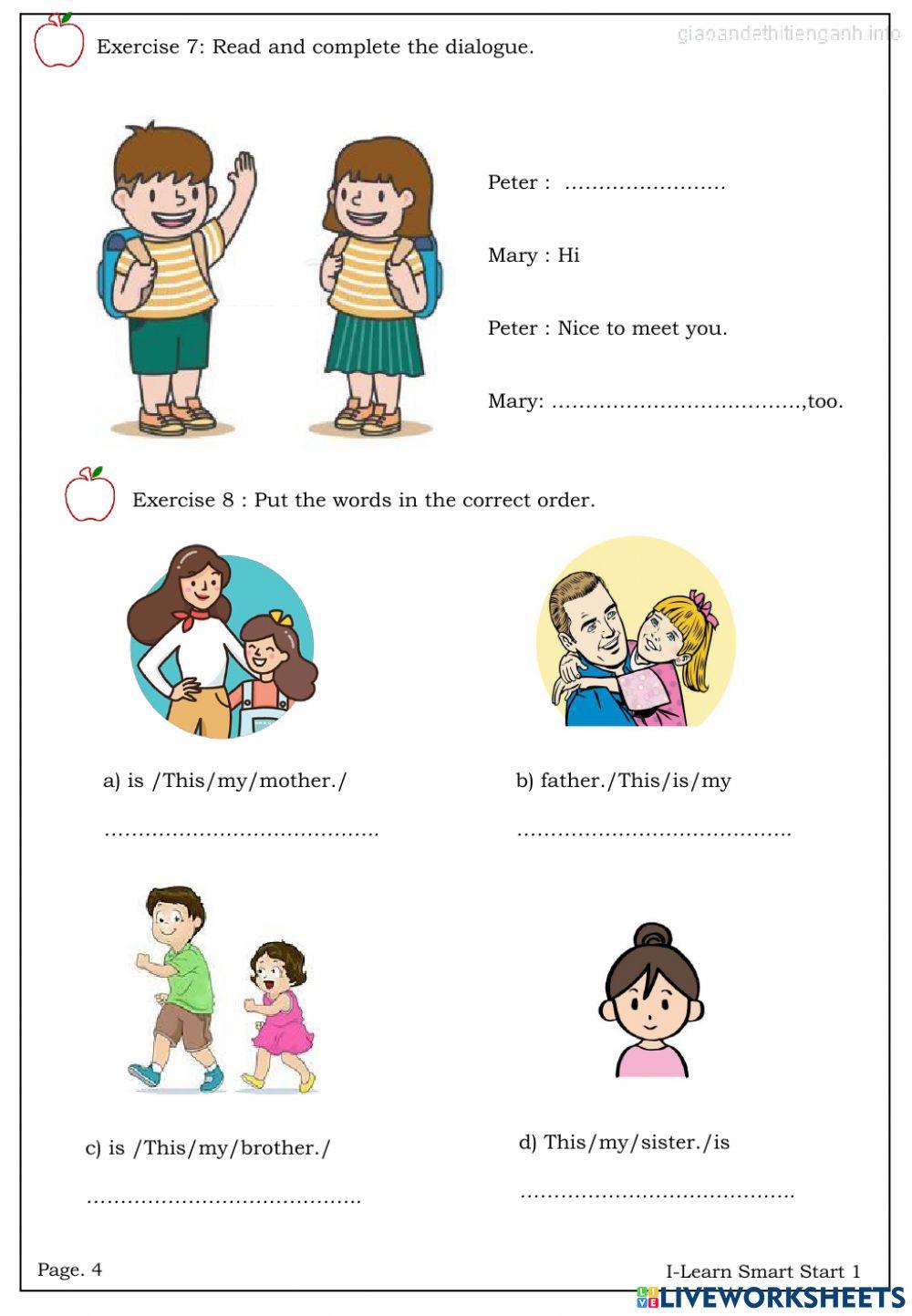 Iss 1 unit 1 worksheet | Live Worksheets