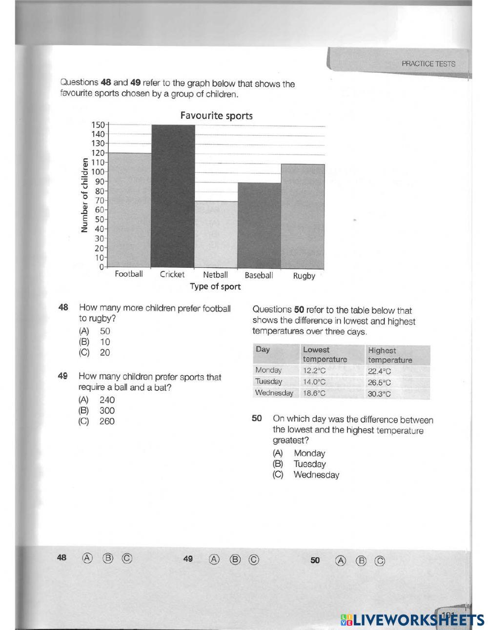 Mathematics Worksheet 2 interactive worksheet | Live Worksheets