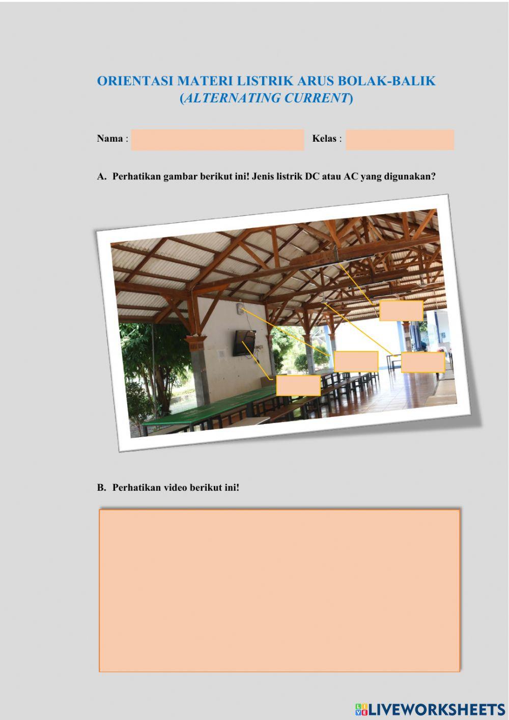 Orientasi 2 listrik ac worksheet | Live Worksheets