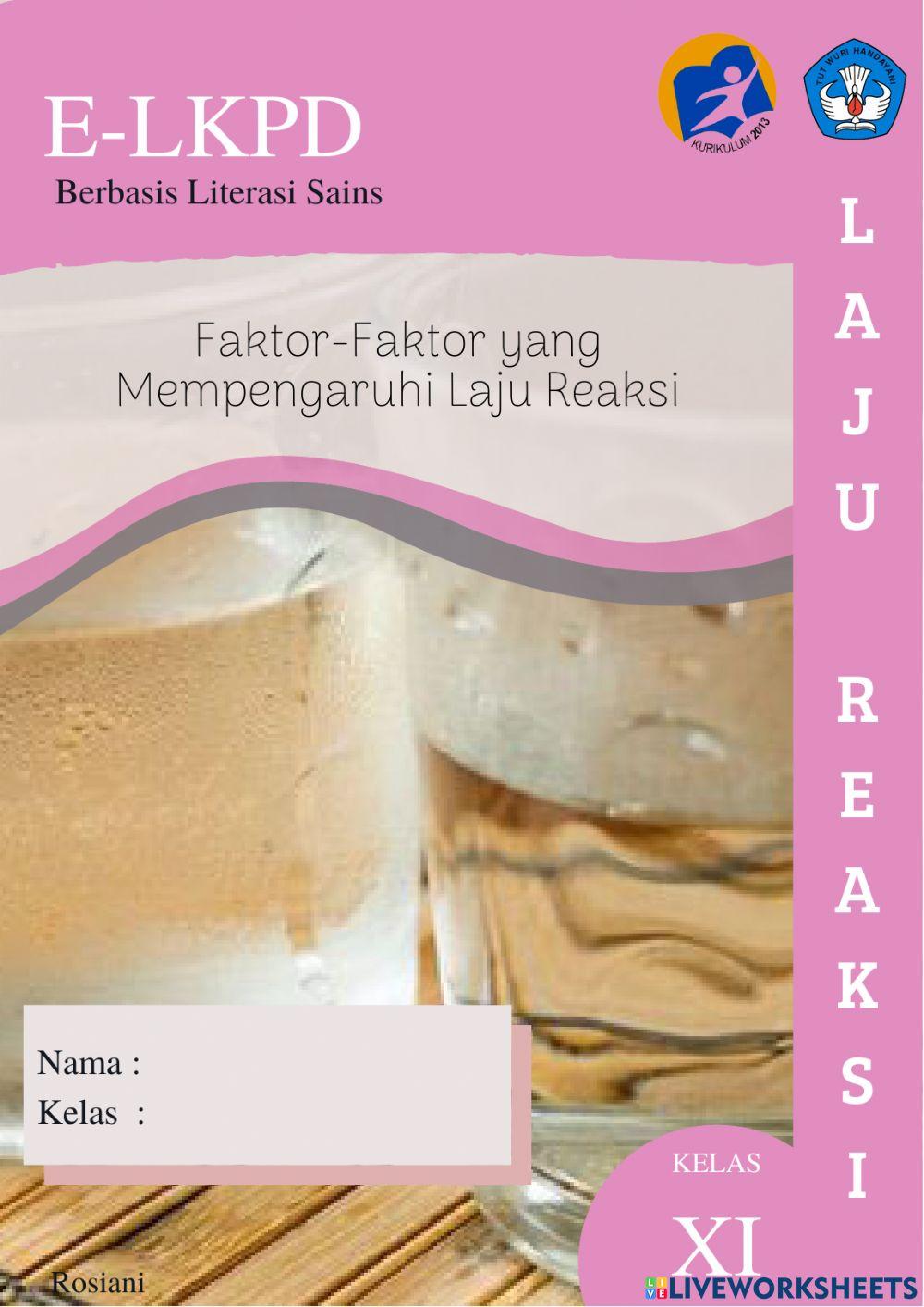E-lkpd berbasis literasi sains worksheet | Live Worksheets