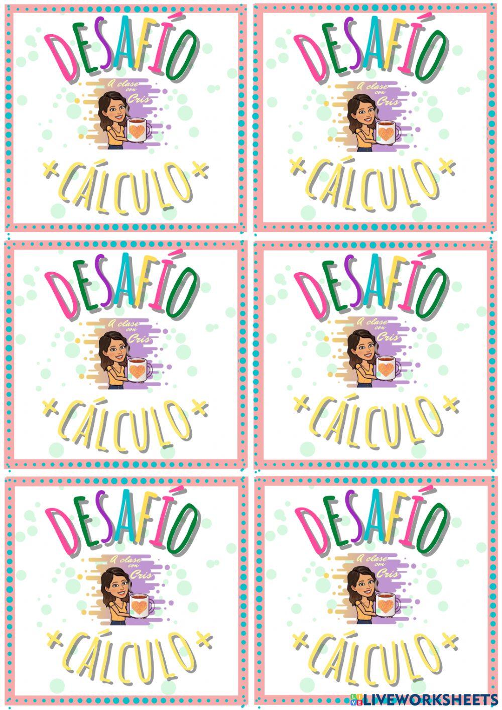 DESAFÍOS MATEMÁTICOS online exercise for | Live Worksheets DESAFÍOS MATEMÁTICOS online exercise for | Live Worksheets