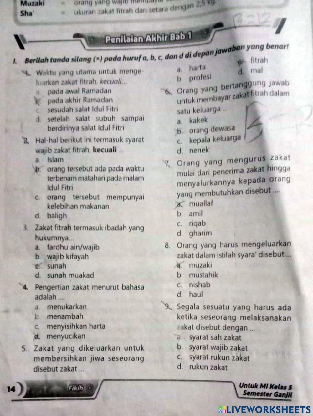 Zakat exercise for 5 | Live Worksheets