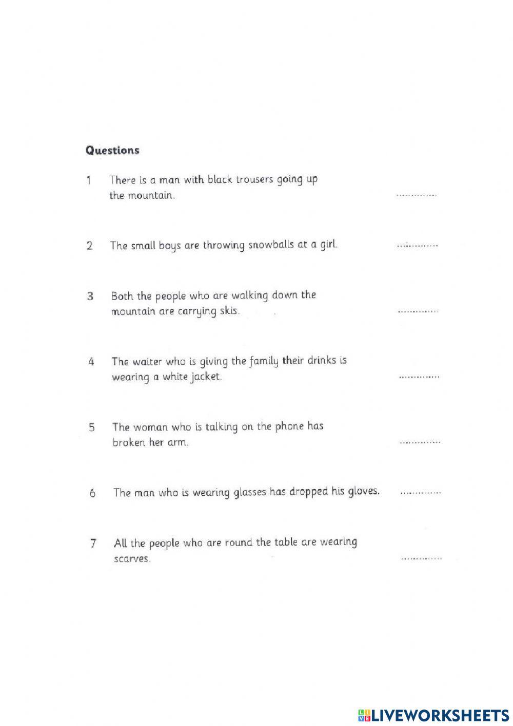 F Test 1 Part 2 worksheet | Live Worksheets
