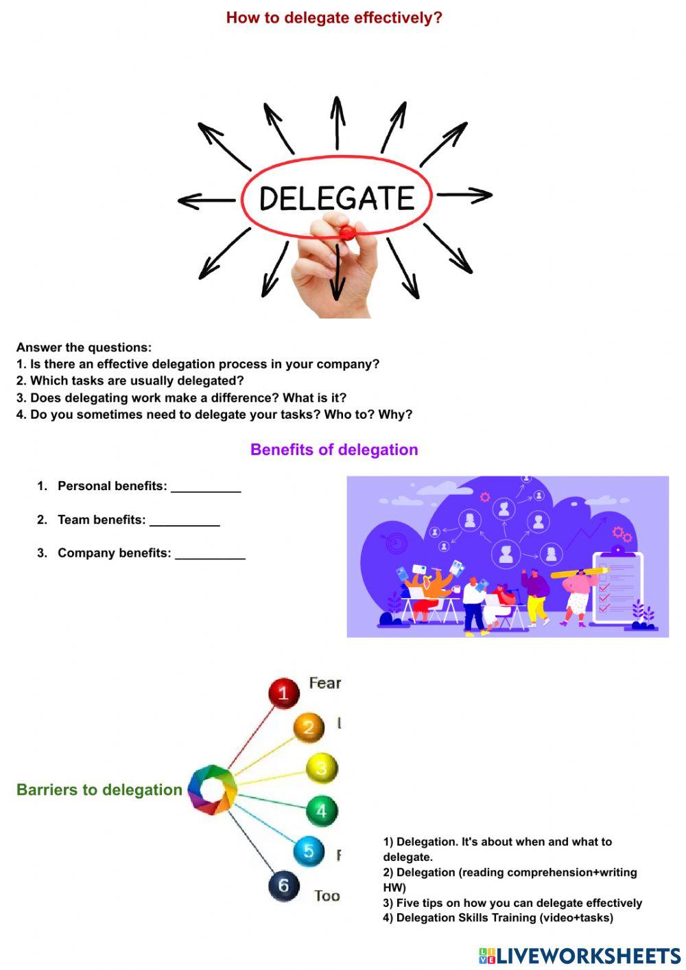 The Art of Delegation-Yes-No questions worksheet | Live Worksheets