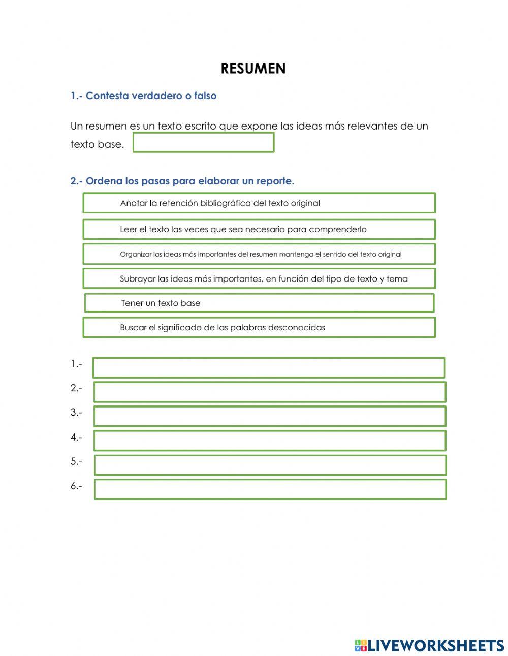 2182164 | El Resumen | Ross2904 | LiveWorksheets