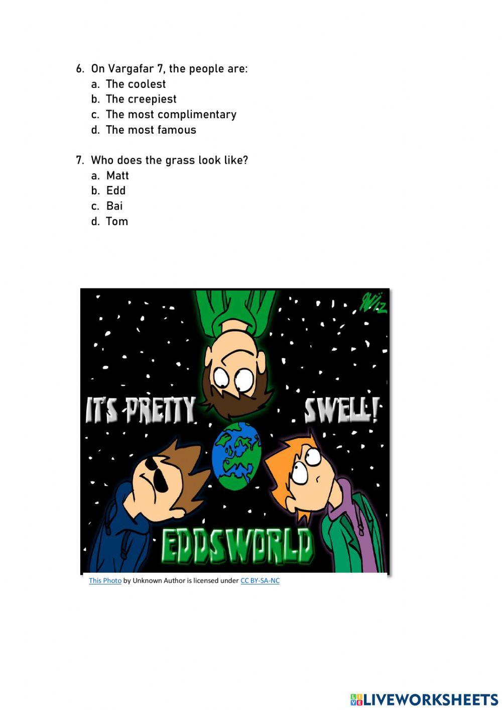 Eddsworld Comprehension worksheet | Live Worksheets