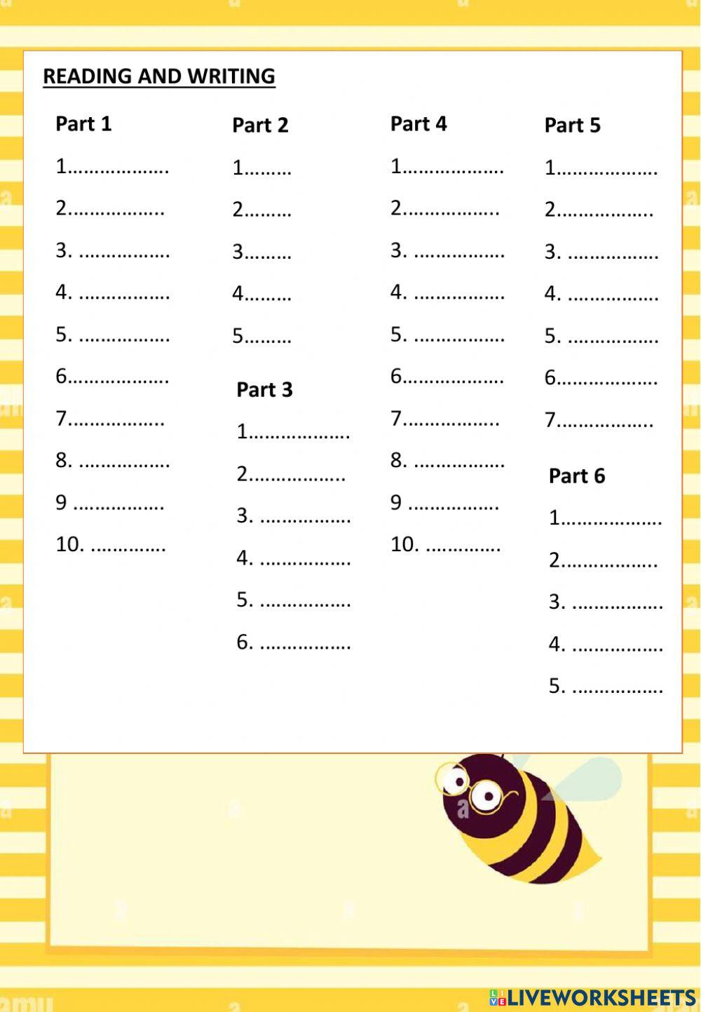 Flyers 1 Test 3 | LiveWorksheets | 2162256