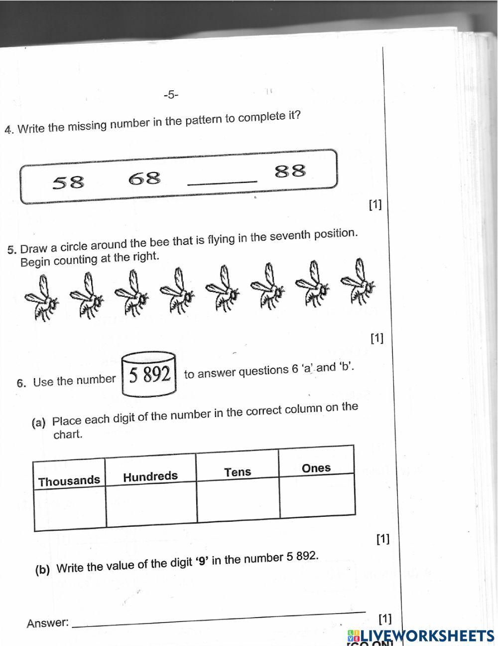 Concepts -1 | Rosemary Burrows | Live Worksheets