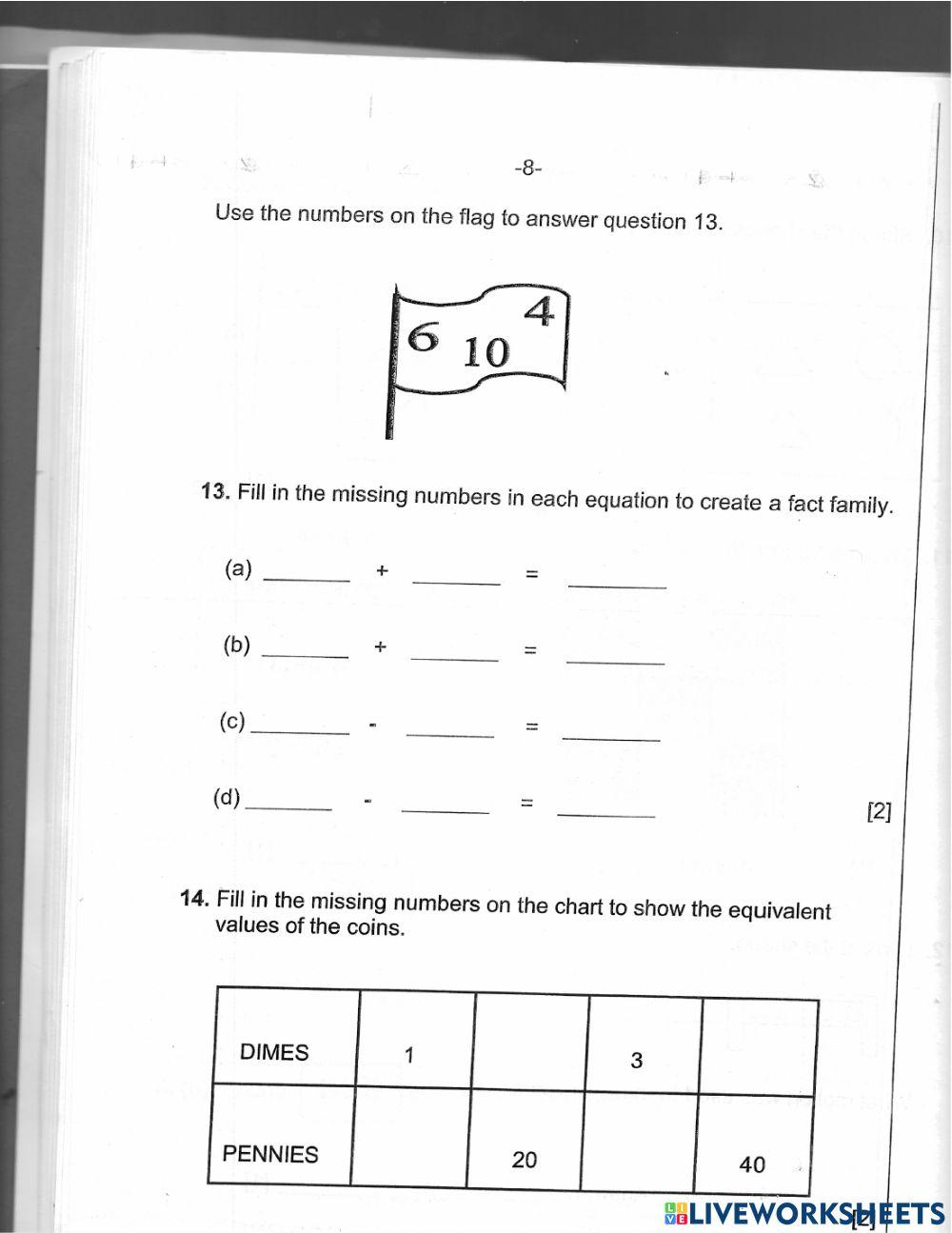 Concepts -1 | Rosemary Burrows | Live Worksheets