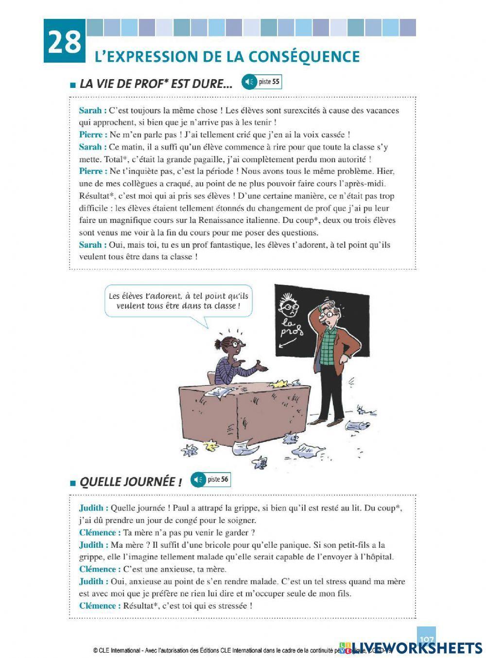 L'expression de… | Free Interactive Worksheets | 2162786