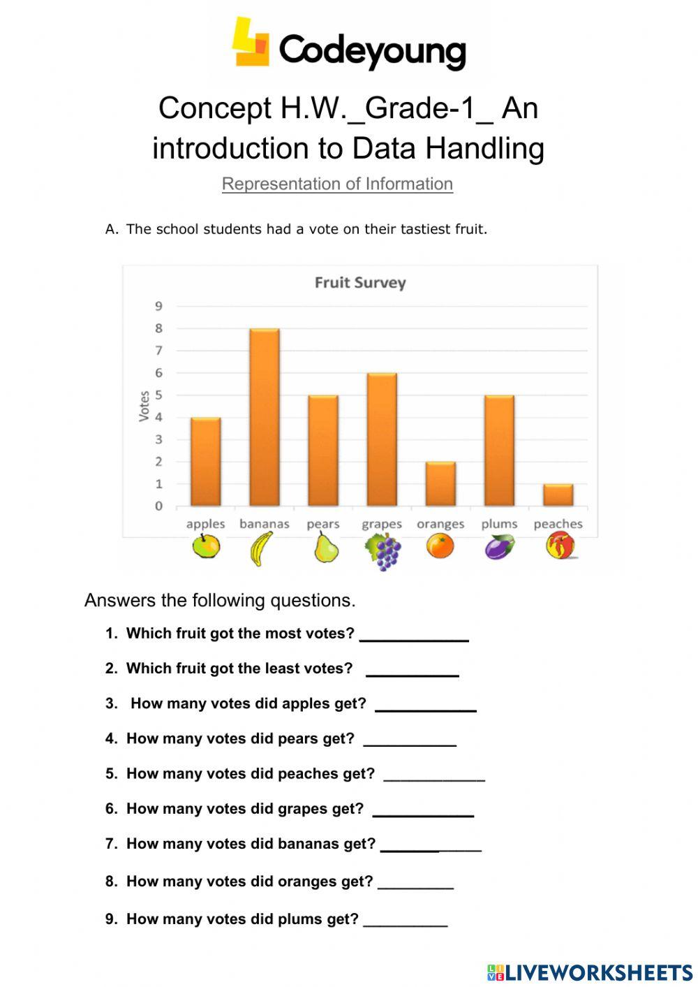Representation of Information-Concept HW worksheet | Live Worksheets