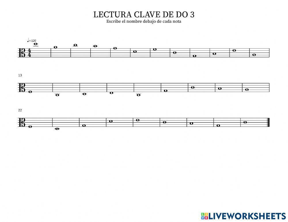 clave de do notas