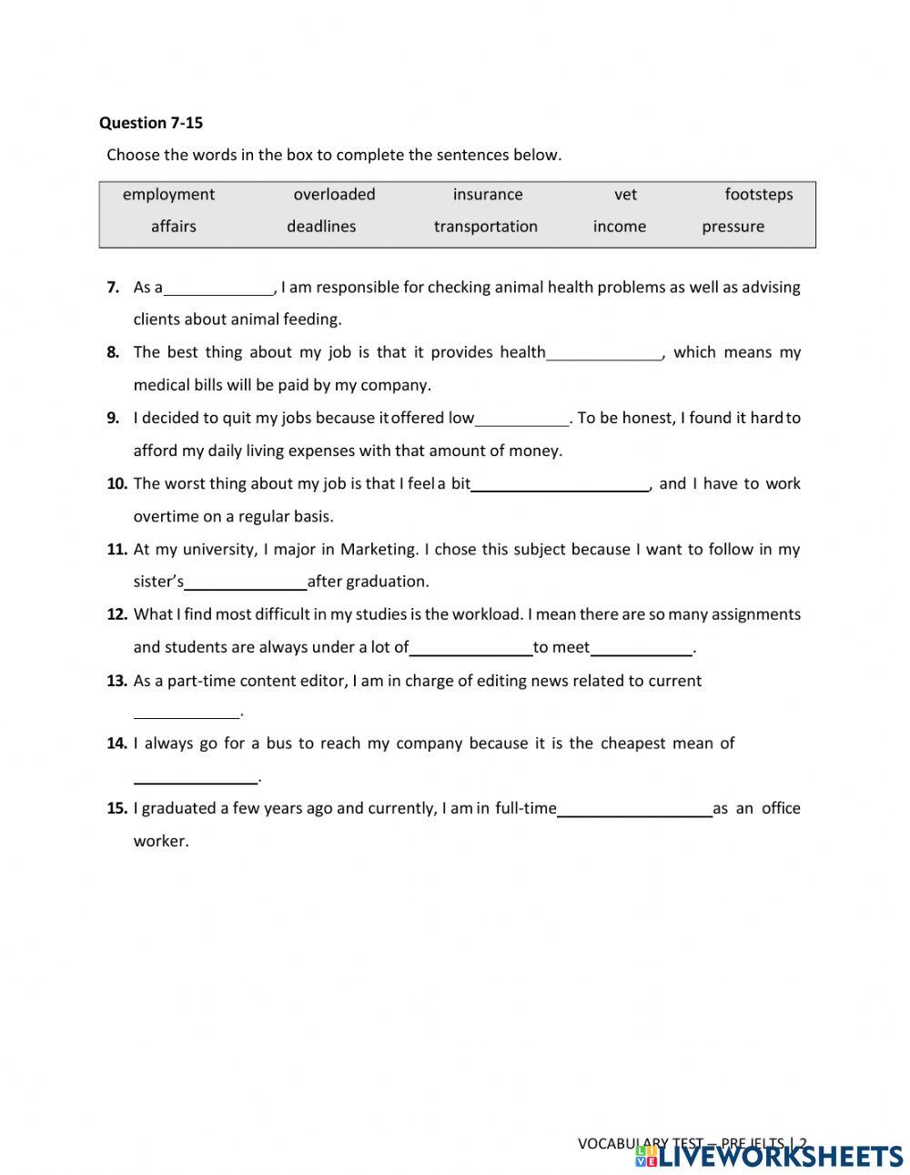 2183798 | PRE IELTS - Mini Test 9 | phuongnguyenpu