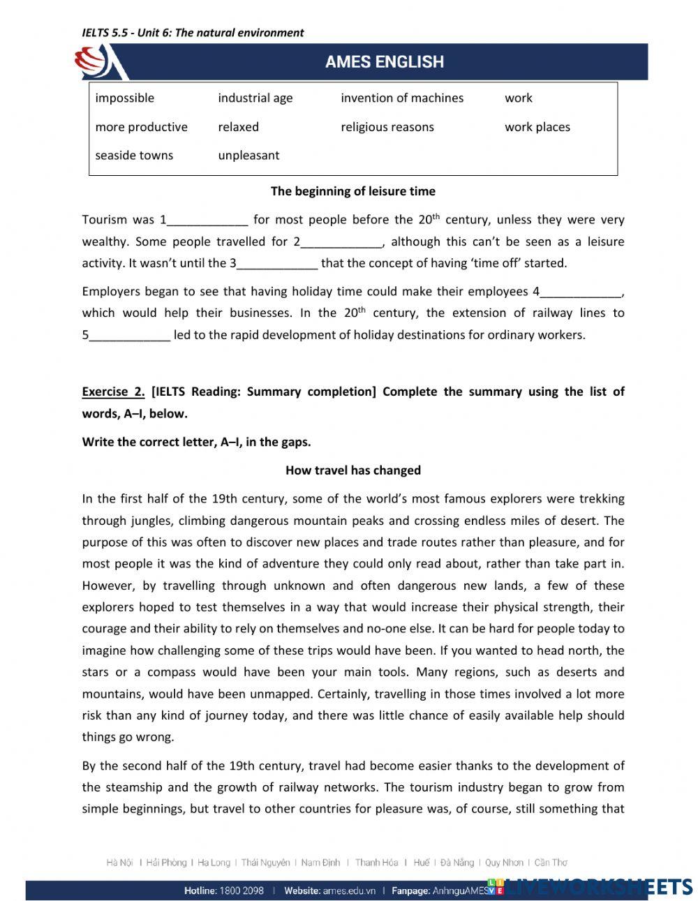 unit 6-reading | Free Interactive Worksheets | 6908041