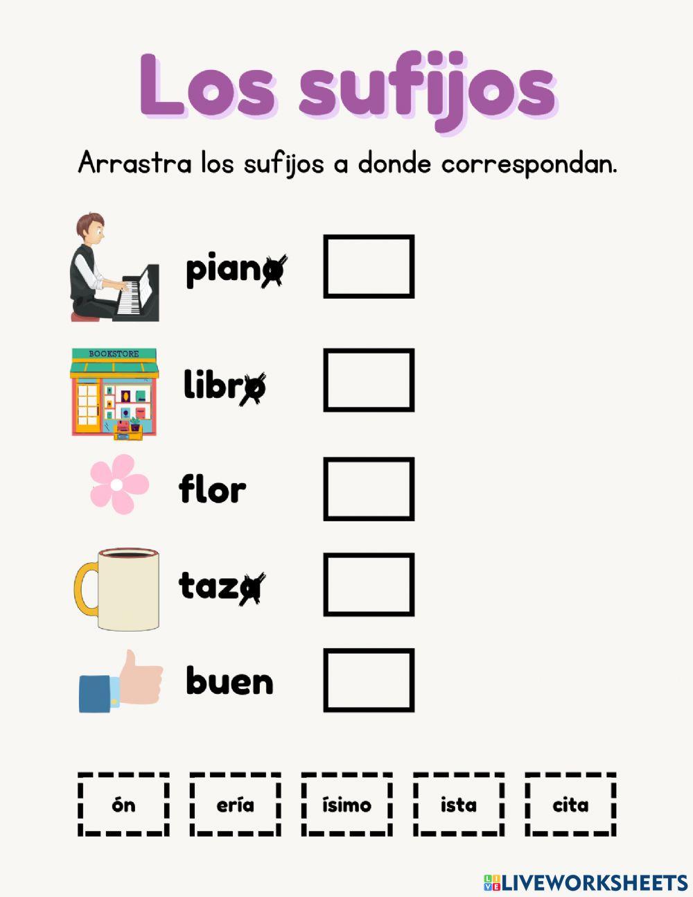 los sufijos online exercise for | Live Worksheets