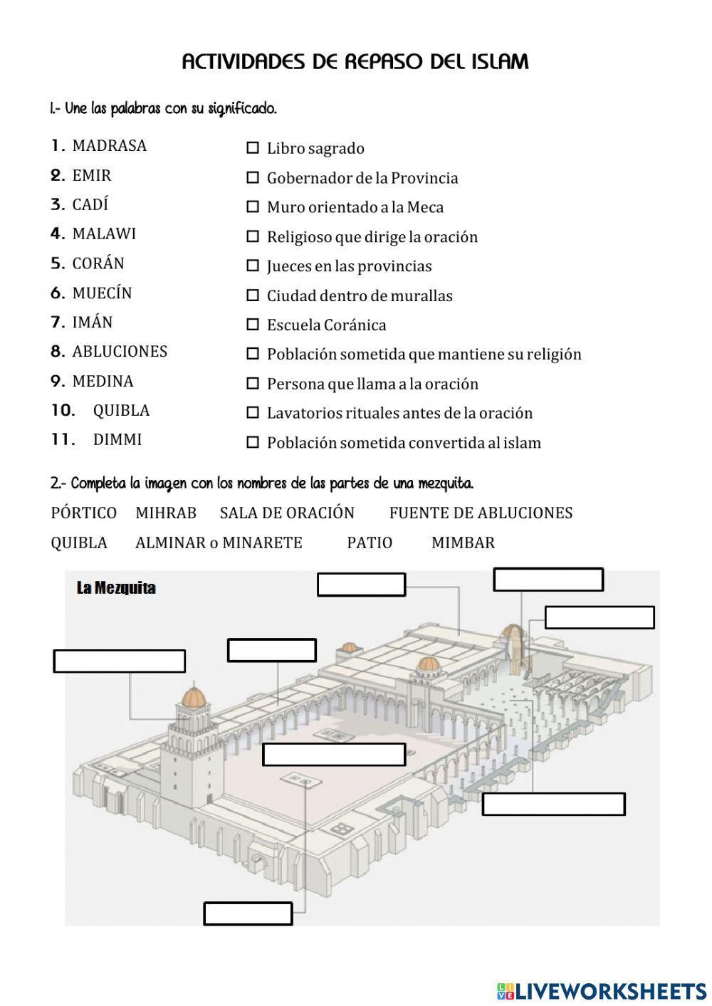 Actividades isl… | Free Interactive Worksheets | 2184202