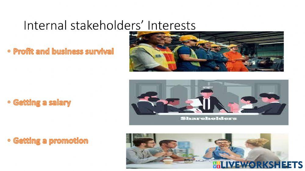 Internal Stakeholders interactive worksheet | Live Worksheets