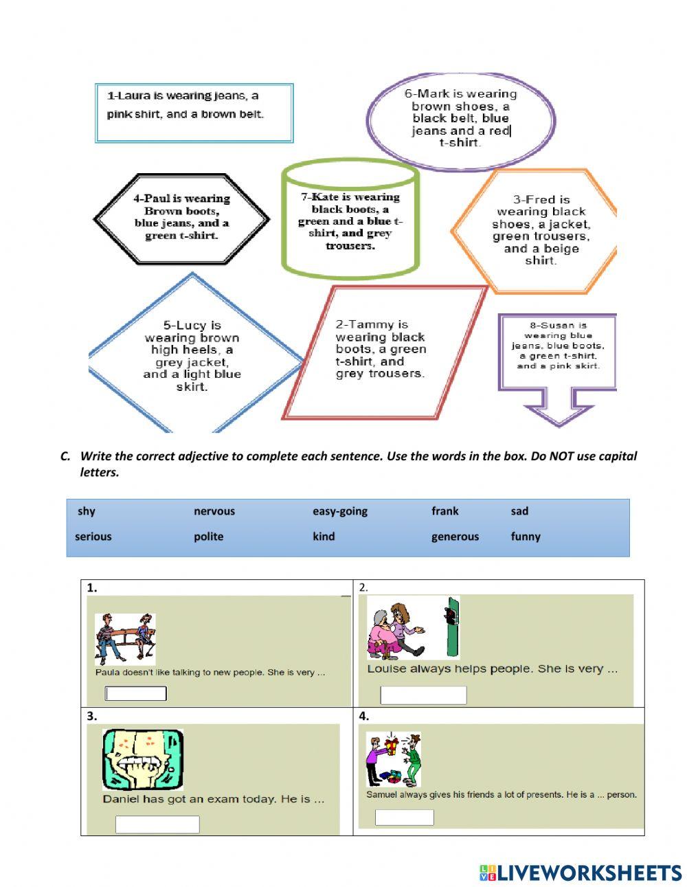 Second Term Test- Group 2 worksheet | Live Worksheets