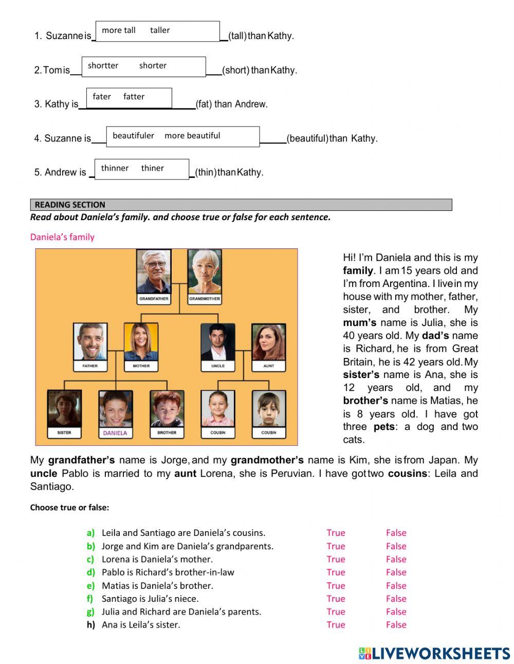Second Term Test- Group 2 worksheet | Live Worksheets