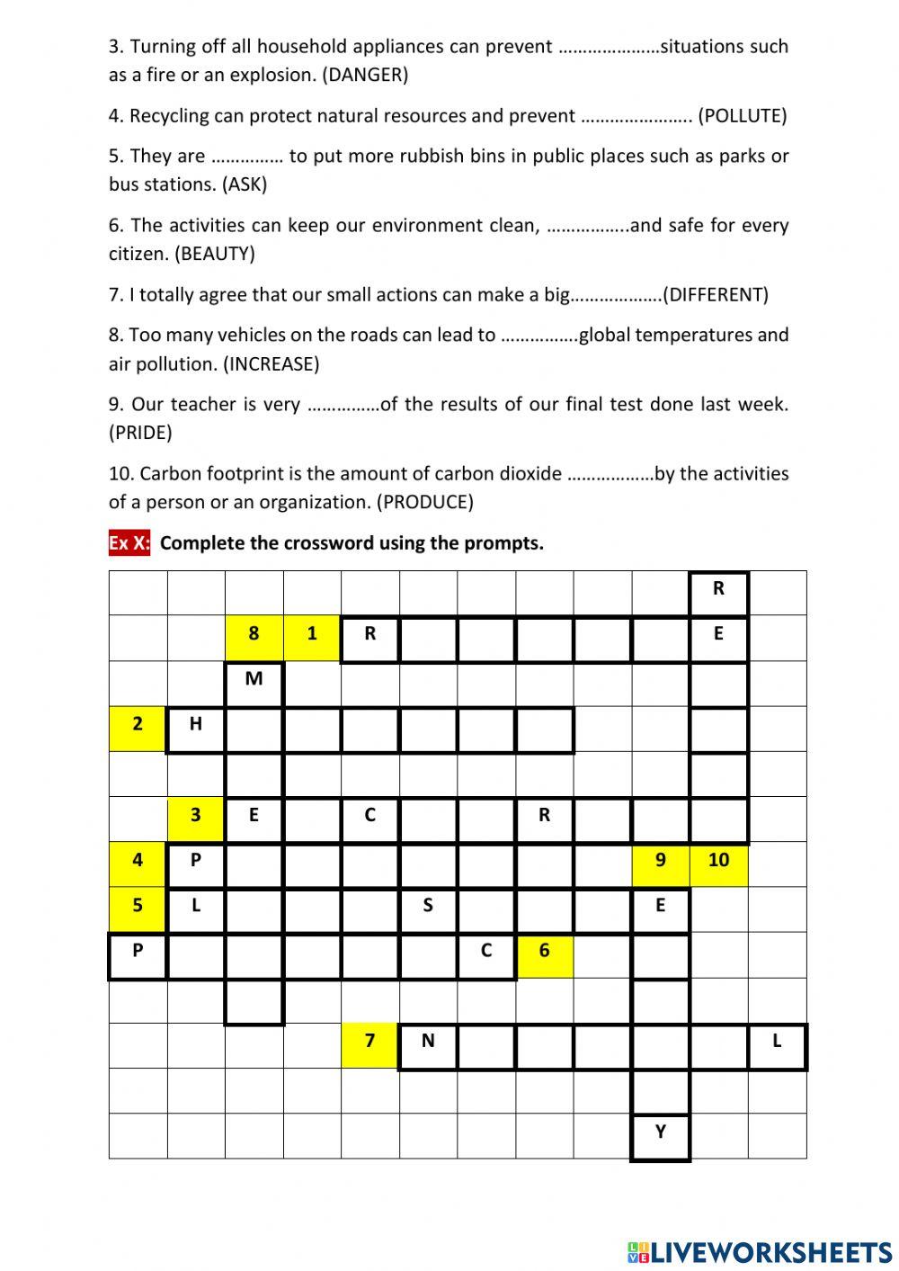 REVISION VOCABULARY OF UNIT 2 GRADE 10 online exercise for | Live ...