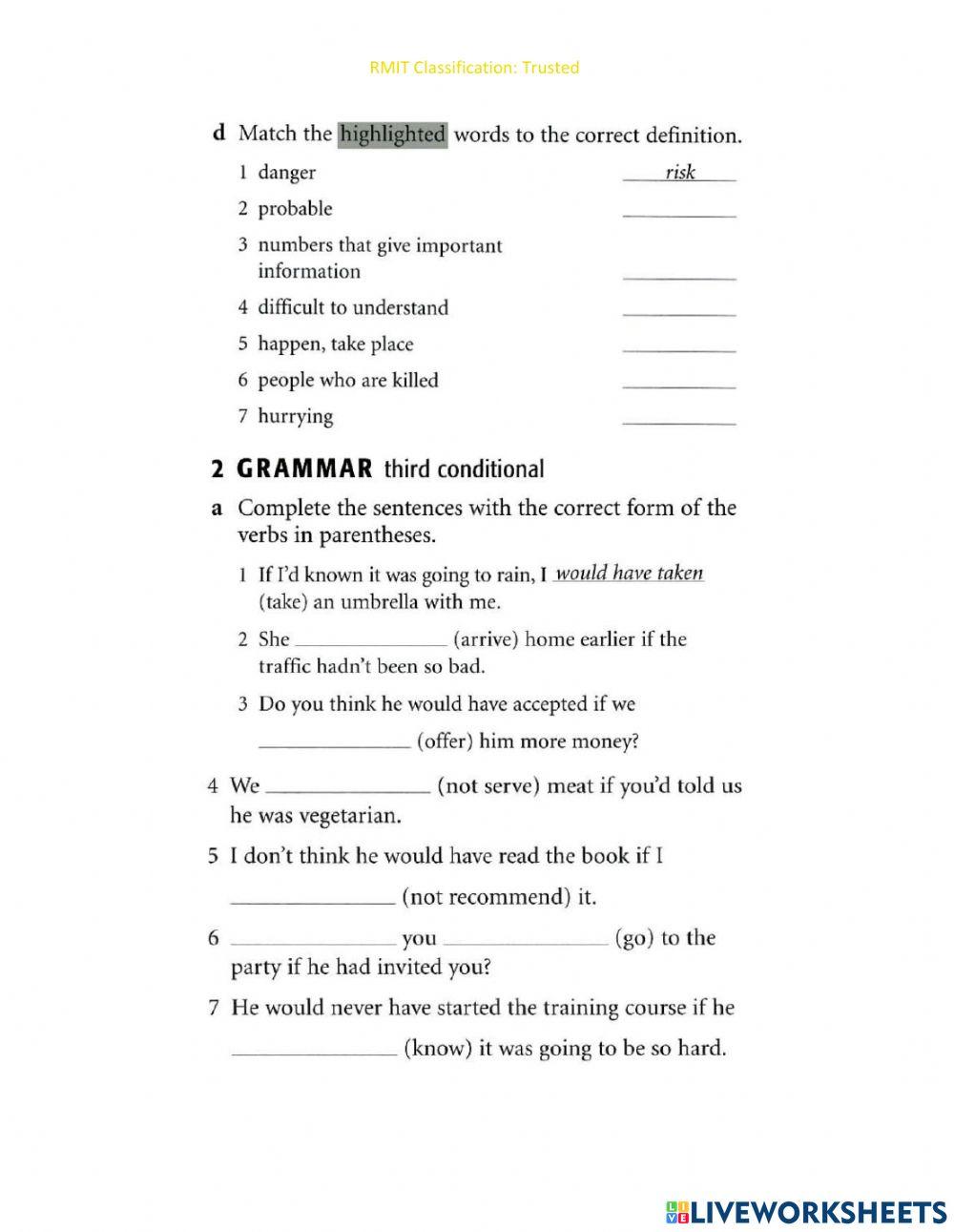 7A Intermediate worksheet | Live Worksheets