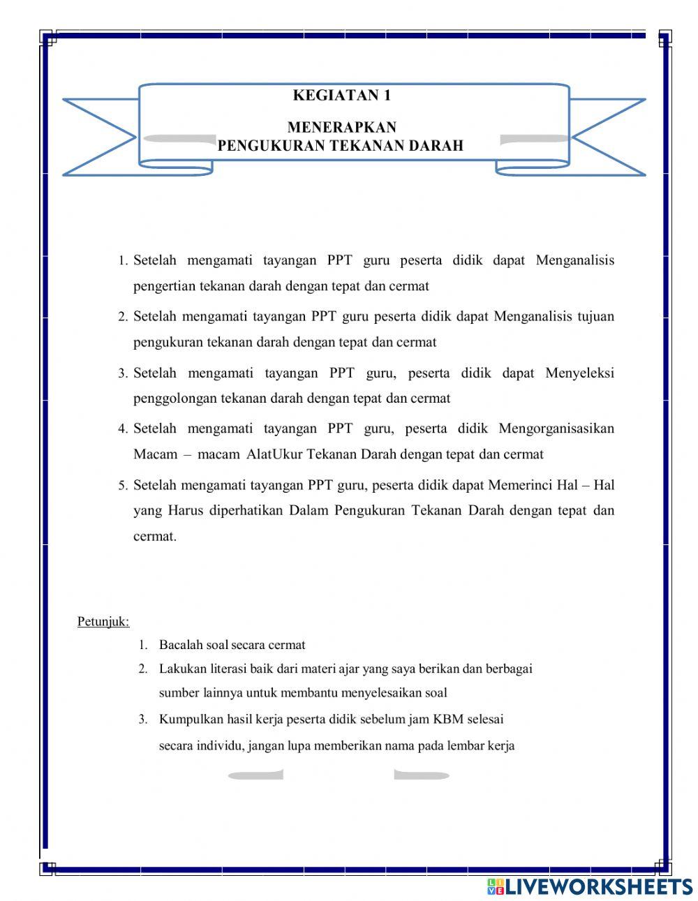 Cca worksheet | Live Worksheets