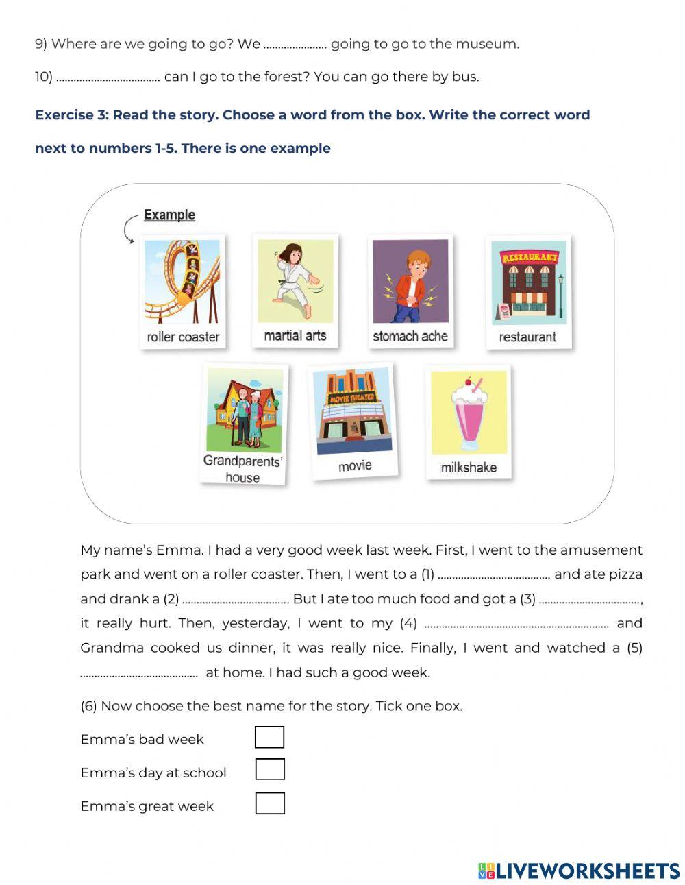 Theme 4 online exercise for | Live Worksheets