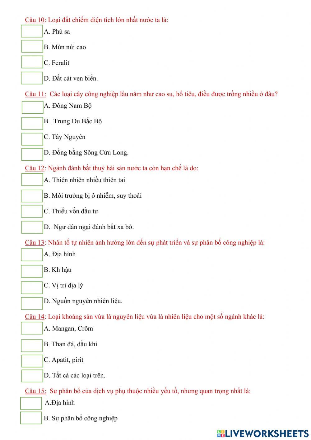 2186424 | Kiểm tra 15' | Phạm Văn Hiếu | LiveWorksheets