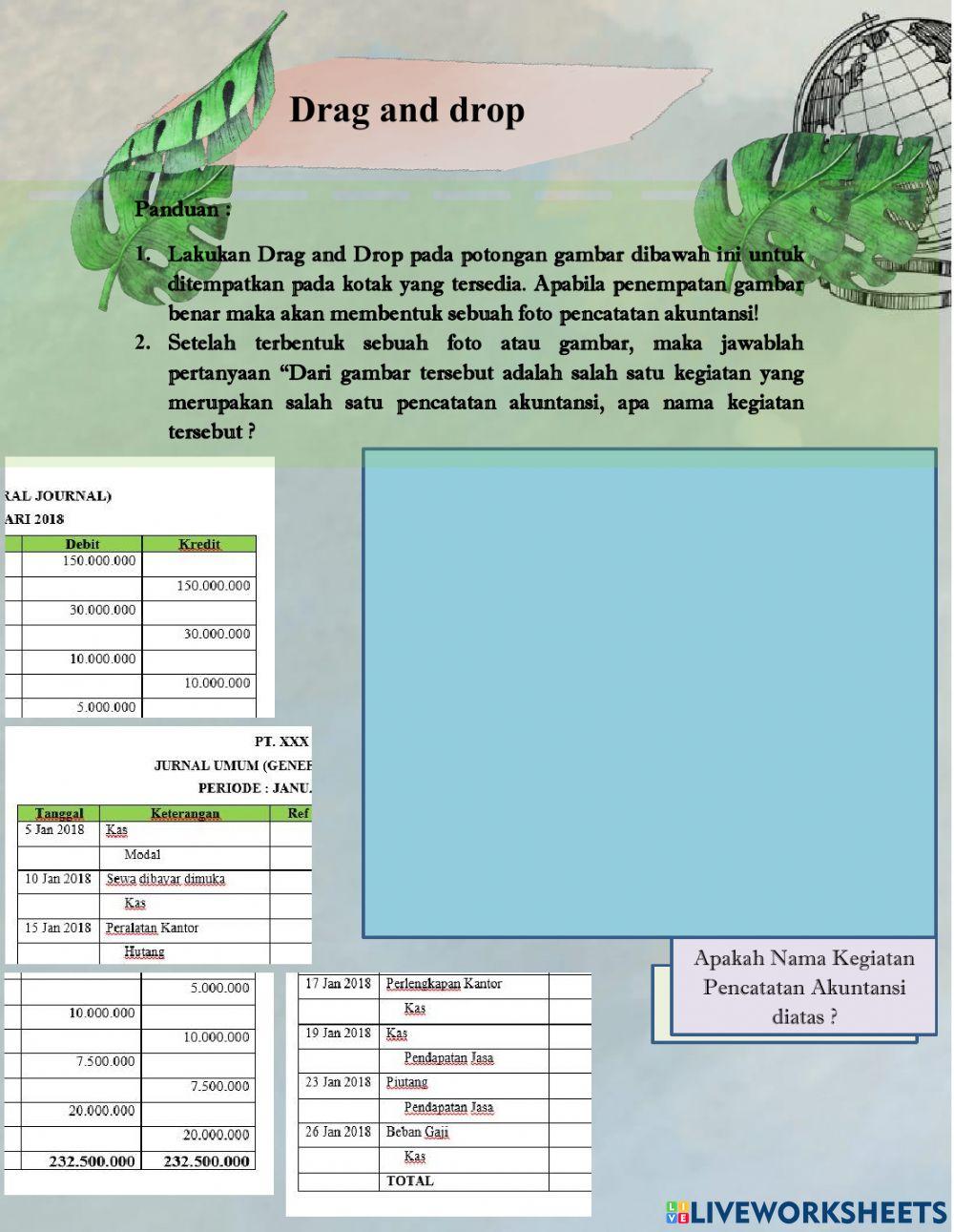 Dasar Dasar Akuntansi worksheet | Live Worksheets