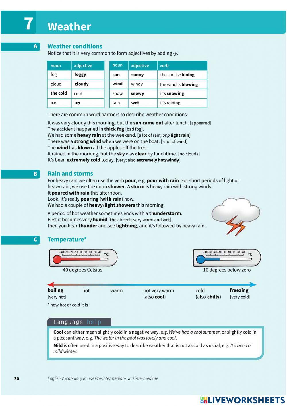 Weather. B1 | Free Interactive Worksheets | 6908775