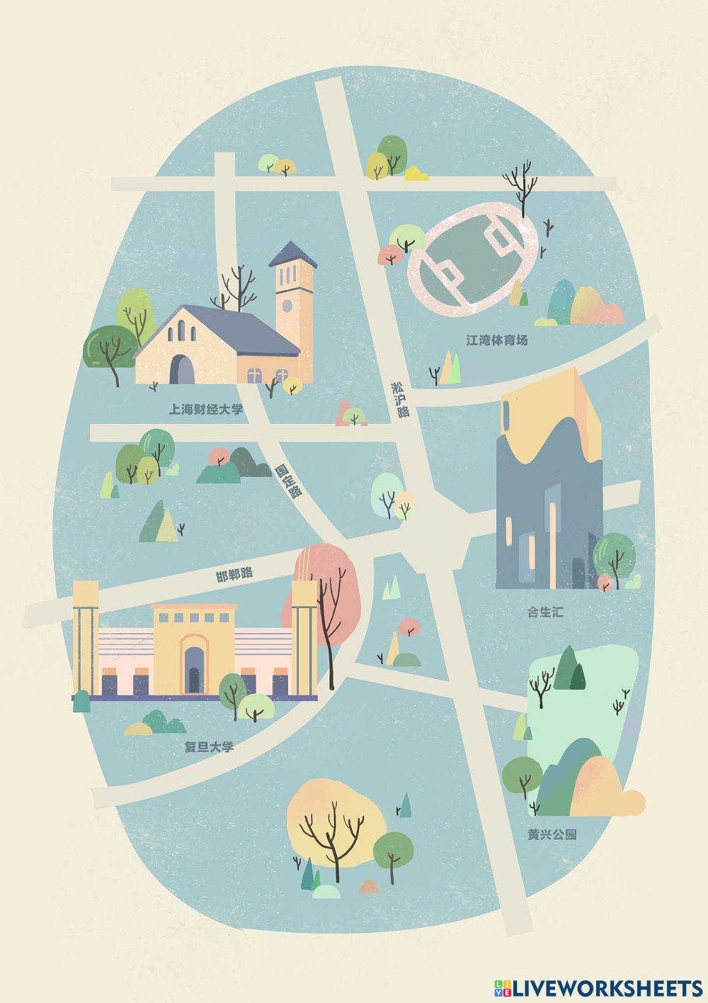 Map of my neighborhood online exercise for | Live Worksheets