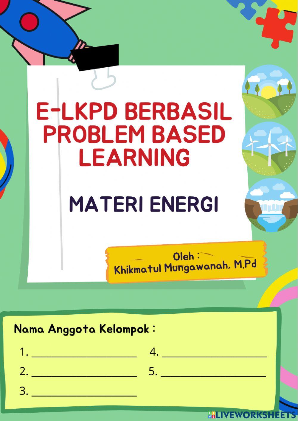 Lks pbl energi activity | Live Worksheets