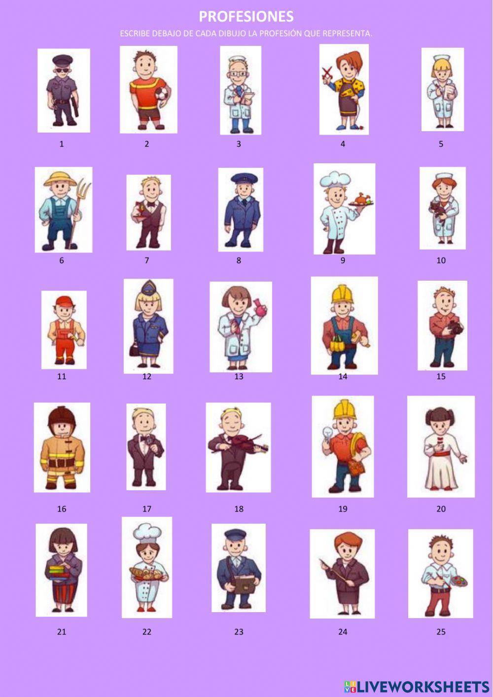 Profesiones 2189419 | Esther C | LiveWorksheets