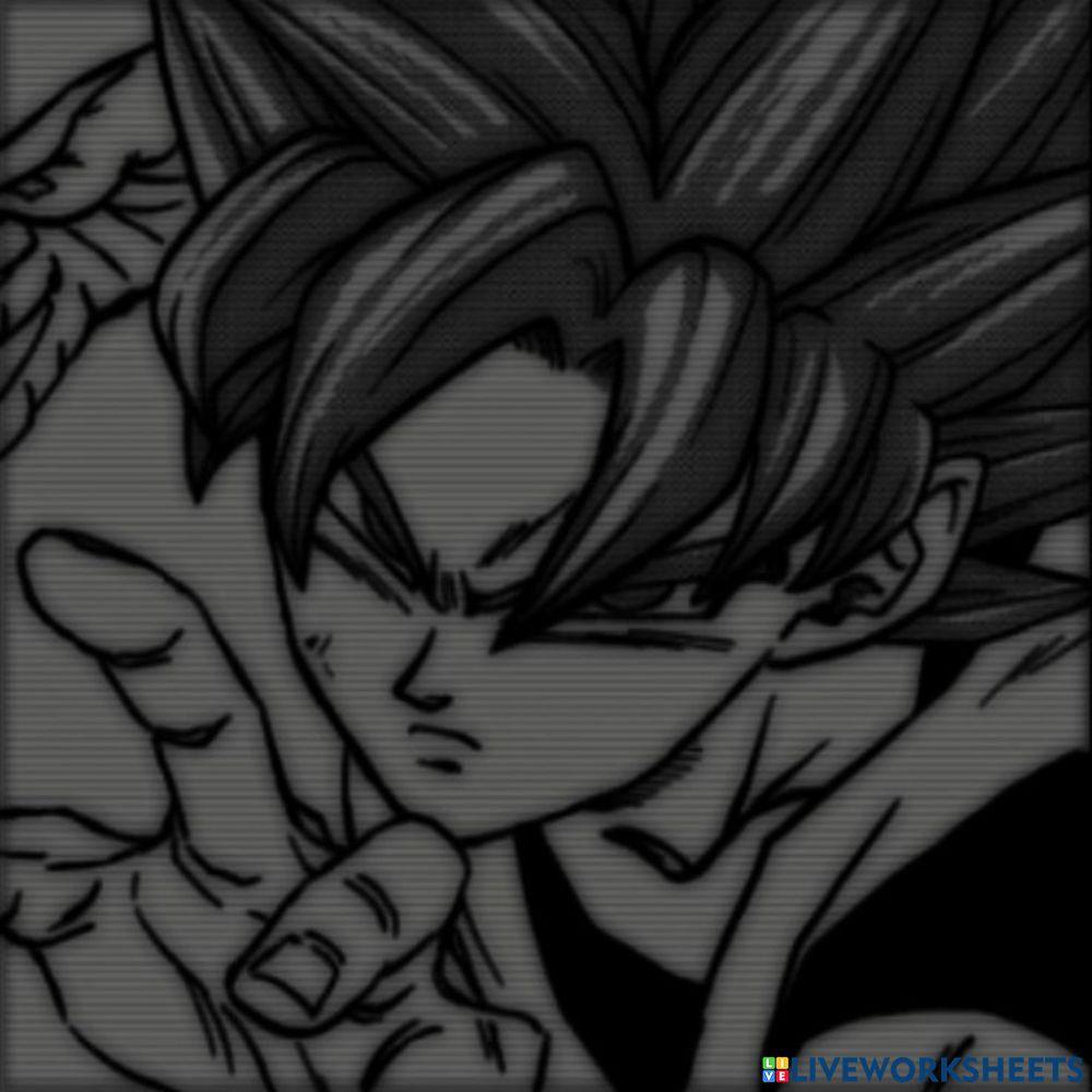 Partes del cuerpo con goku worksheet | Live Worksheets