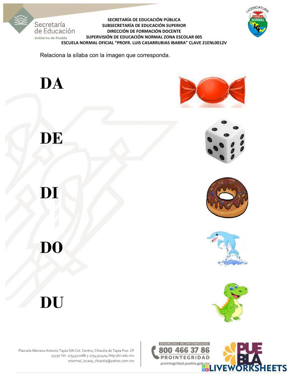 Silabas Da,de,di,do,du Worksheet Live Worksheets, 43% OFF Silabas Da,de,di,do,du Worksheet Live Worksheets, 43% OFF