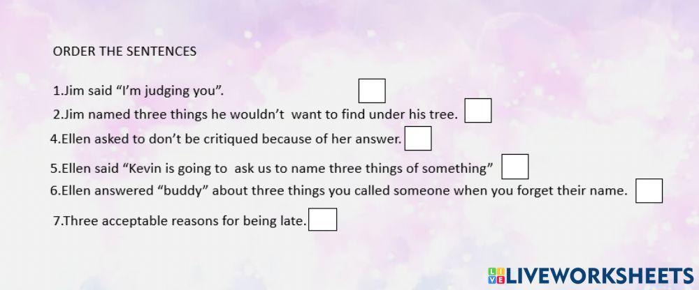 order online exercise for | Live Worksheets