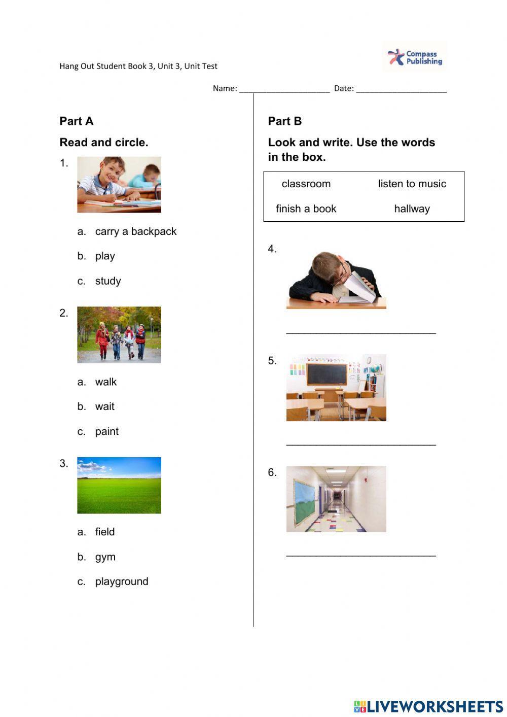 Hang Out 3-Unit… | Free Interactive Worksheets | 2191481